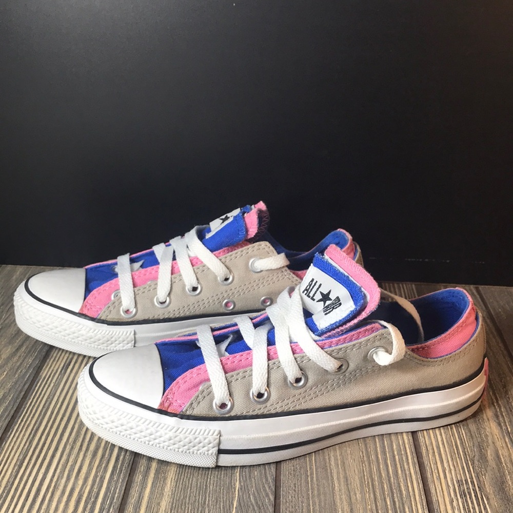 Converse Double-Upper Gray And Pink Sneakers - Gem